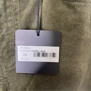 JBD | Pants & Jumpsuits | Jbd Dark Olive Corduroy Barrel Jean Sz 25 ...